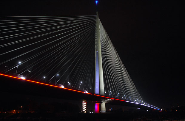 Belgrade landmarks in colors of France - Serbia.com